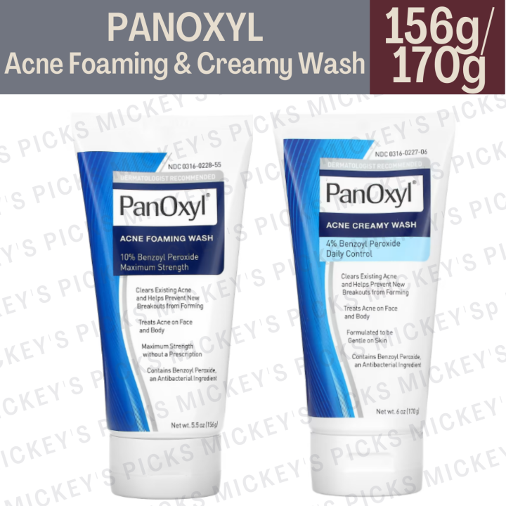 Panoxyl Benzoyl Peroxide Wash (4% Creamy, 10% Foaming) | Lazada PH