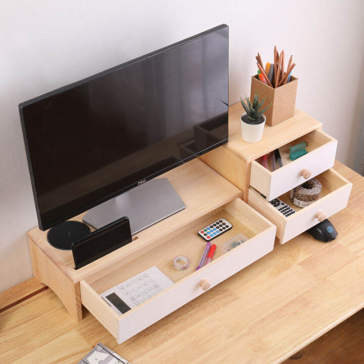 Desktop elevation storage rack Multi-storey office desktop computer ...