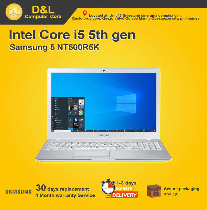 Laptop Samsung NT500R5K i5 5th gen 4GB | 120GB SSD | Camera HD I〖REFURBISHED〗 | Lazada PH