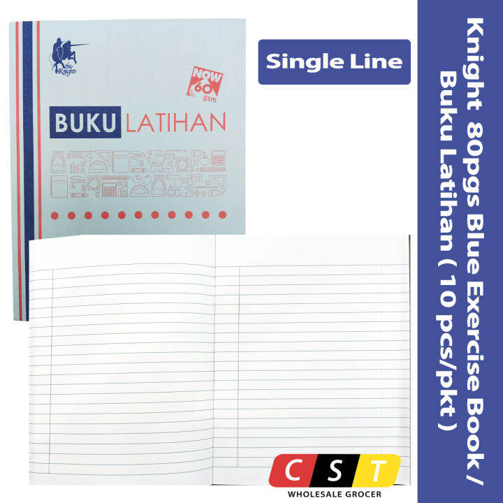 Knight 80pgs Blue Exercise Book / Buku Latihan [Single Line] (10 pcs ...