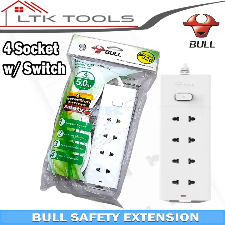 Bull GNTP-V1040-3 4g Extension Cord 3m | Lazada PH