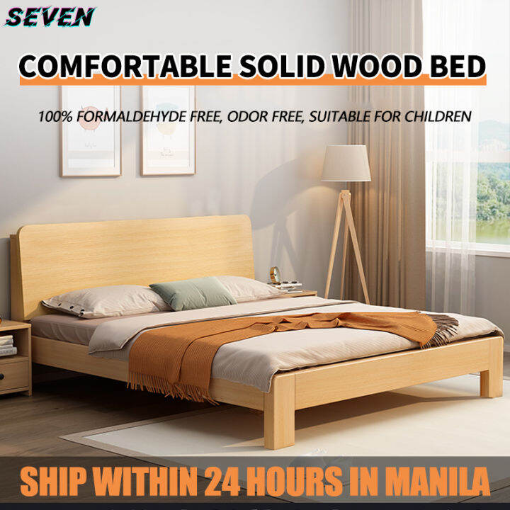 [Deliver immediately from Manila]+[COD] 1.5-1.8M Solid Wood Bed Bearing ...