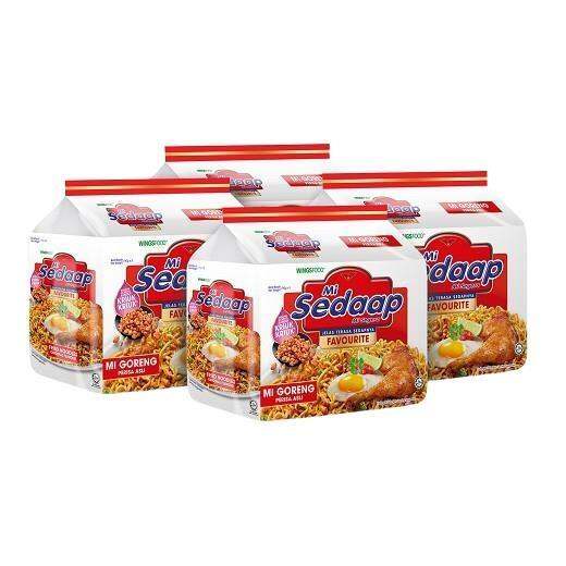Mi Sedaap Goreng Asli (Original) Instant Noodles 91g Set of 4 Noodles ...