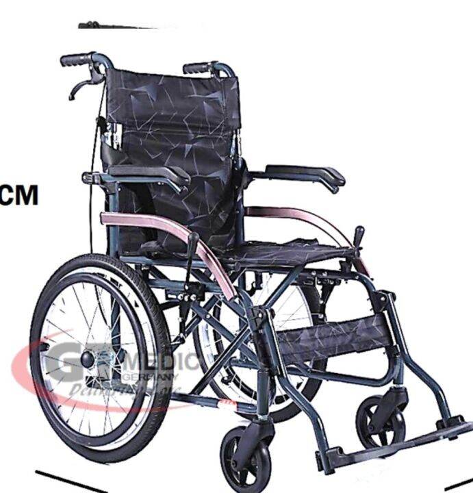 W02-P-11 GT MEDIT GERMANY Ultra Lightweight Self Propelled Wheelchair Foldable Travel Wheel ...