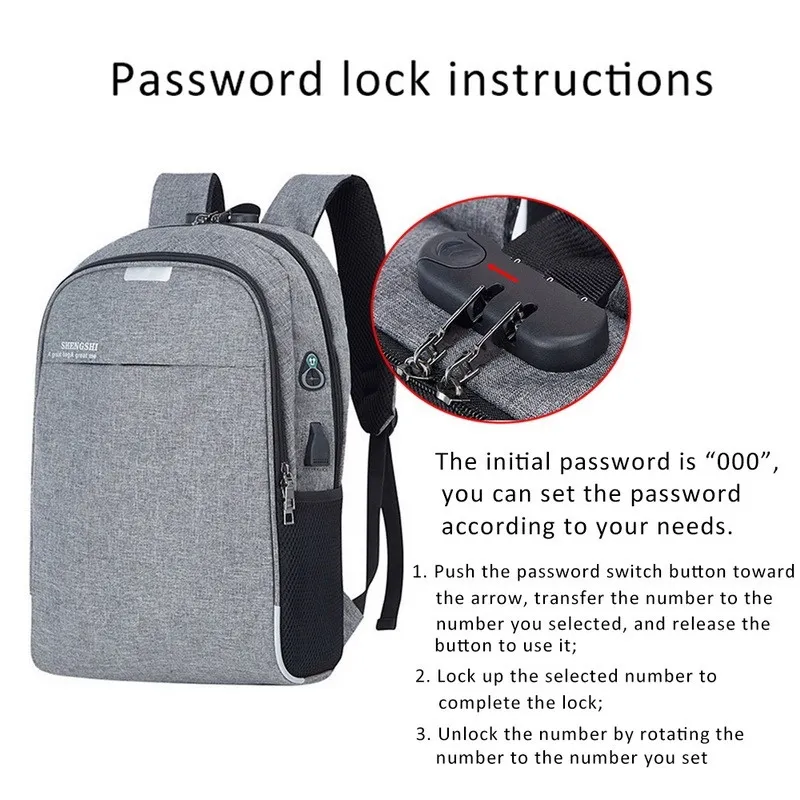 Laptop Bag 16 Inch Travel Backpack USB Charging Notebook