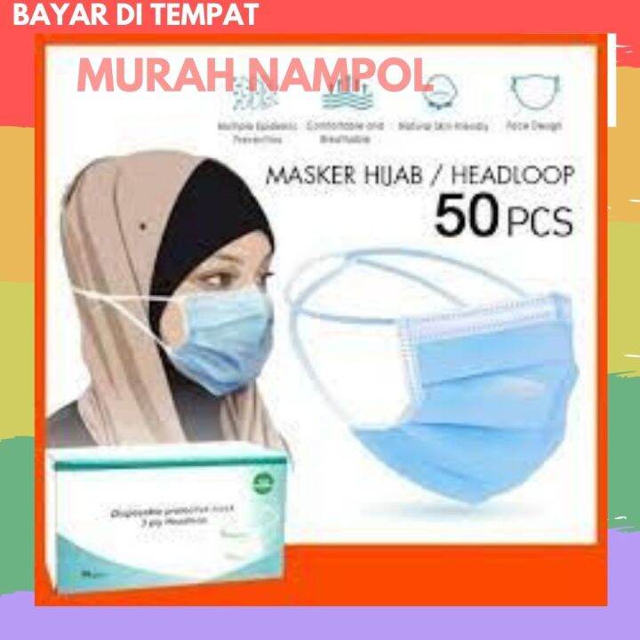 MASKER JILBAB ISI 50 BISA COD | Lazada Indonesia