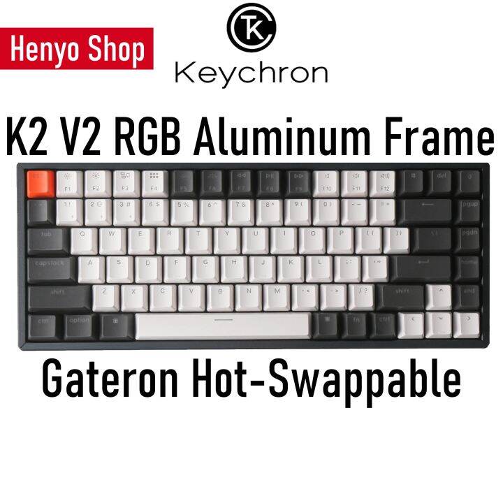 Keychron K2 V2 RGB Aluminum Frame Gateron Hotswap Wireless Mechanical ...