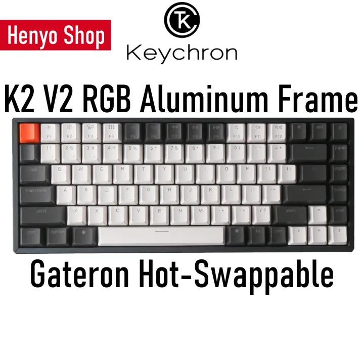 Keychron K2 V2 RGB Aluminum Frame Gateron Hotswap Wireless Mechanical ...