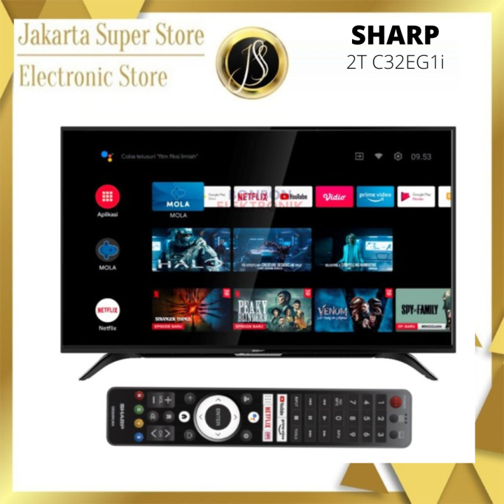 TV SHARP 2T C32EG1i / 32 INCH ANDROID LED DVB-T2 | Lazada Indonesia