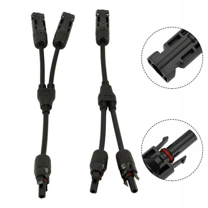 1คู่ Solar Y Connector ปลั๊กสายเคเบิล Inline Solar PV แผง IP67 2 ...