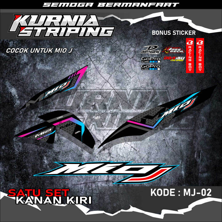 Stiker Mio J Decal Striping Standar keren Mio J Premium Racing bisa ...