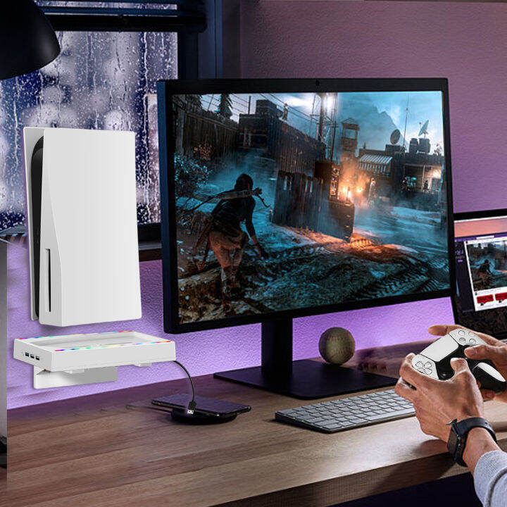 Eguan ชุดการติดตั้งสำหรับติดผนัง Ps5ตัวยึดผนังสำหรับ Ps5ติดผนังสำหรับ ...