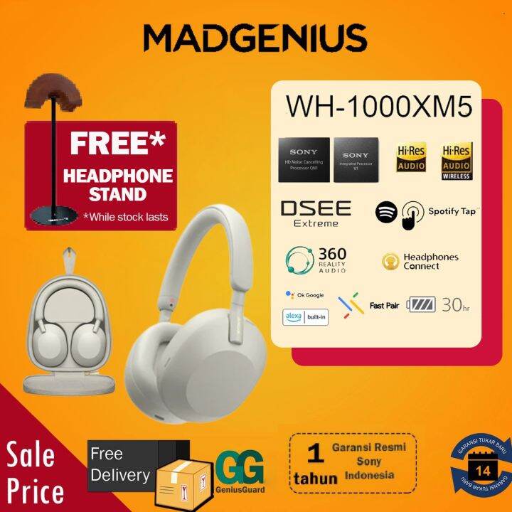 Sony WH-1000XM5 / WH1000Xm5 / WH 1000XM5 Platinum Silver / Xm5 Wireless ...