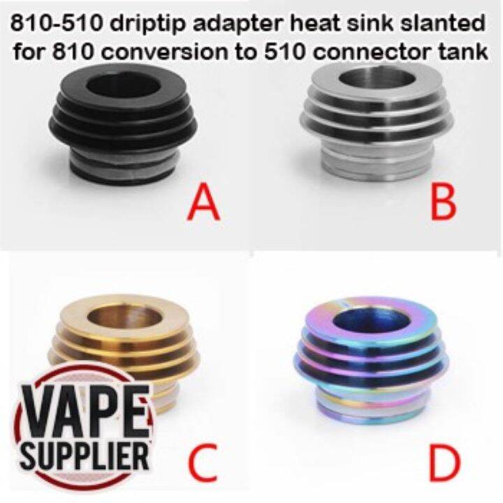 810-510 driptip adapter heat sink slanted for 810 conversion to 510 ...