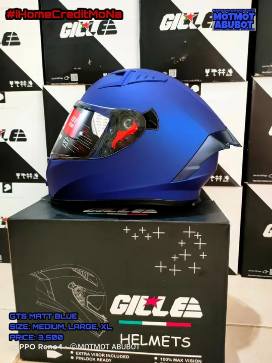 GILLE FULL FACE HELMET MATTE BLUE | Lazada PH