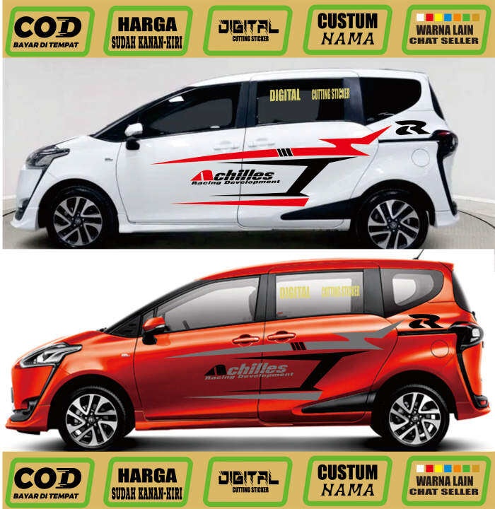 STIKER MOBIL SIENTA TOYOTA STRIPING CUTTING ALL NEW | Lazada Indonesia