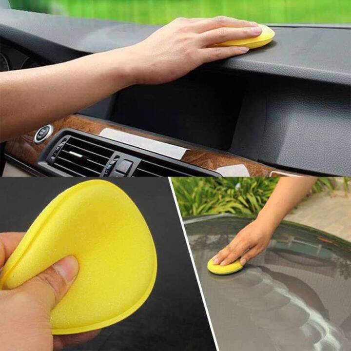2Pcs Sponges Car Wash Detailing Wax Polish Foam Sponge for Car Glass ...
