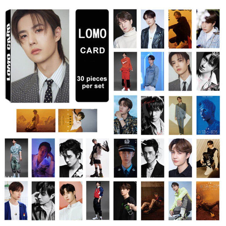 UNDERGR Gift Idol Star surroundings Mini Wang Yibo Message Card Chen ...