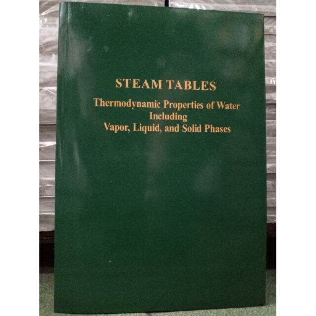 STEAM TABLE THERMODYNAMICS | Lazada PH