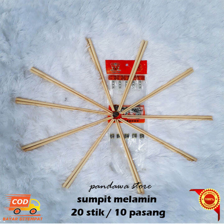 PANDAWA - Sumpit Gading Melamin Chopsticks 20 Stick / 10 Pasang Sumpit ...