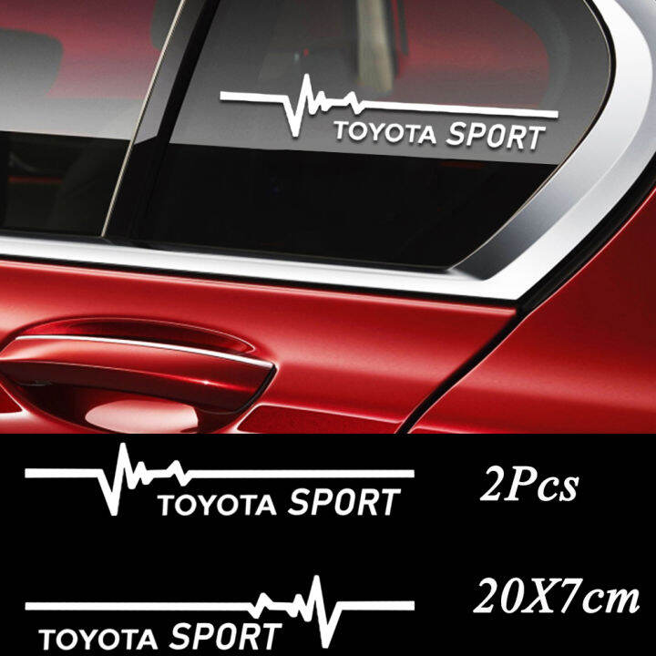 2Pcs Toyota Car Side Window Stickers Vinyl Film Decals Window Body ...