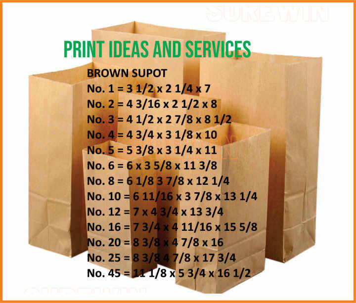 Brown supot 50pcs per pack, Kraft Brown Paper | Lazada PH