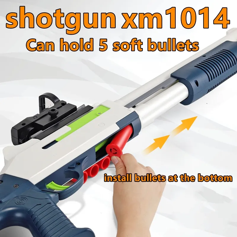 Child Xm1014 Shell Ejection Throwing Toy Gun Manual Rifle, 47% OFF