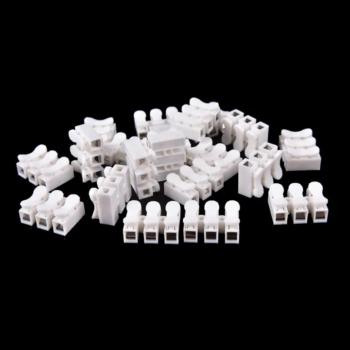 20 Pcs/lot CH 3 Spring Wire Connectors Electrical Cable Clamp Terminal ...