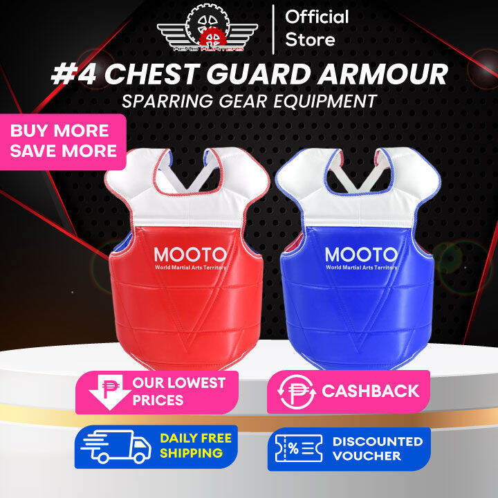 #4 Reversible Chest Guard Mma Body Armour Muay Thai Training Shield ...