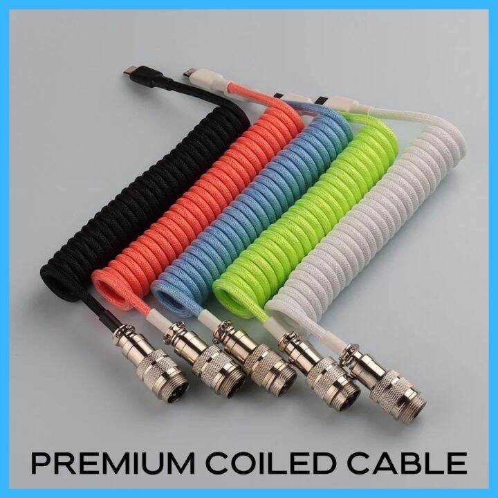 Mechanical Keyboard Custom Premium Coiled Cable Wire Type C | Lazada PH