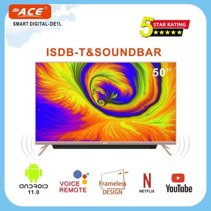 ACE 50" Smart DIgital-DE1L with Built in Soundbar Please Read ...