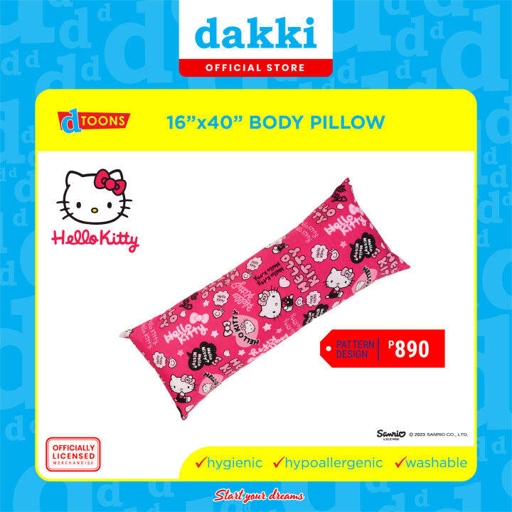 Dakki 16" x 40" Hello Kitty Logo Fuchsia Body Pillow | Lazada PH