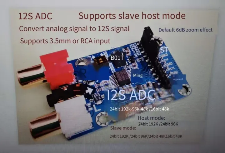 I2s Adc Audio I2s Capture Card Module Master Slave Mode Development