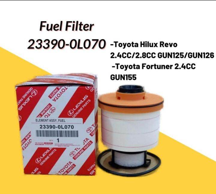 TOYOTA HILUX REVO GUN125 '16, GUN120 DIESEL FUEL FILTER (23390-OL070 ...