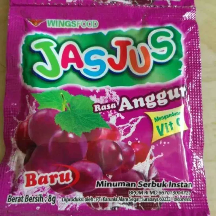 Jasjus Anggur Minuman Serbuk Instan 1 Renceng - Jasjus Rasa Anggur ...
