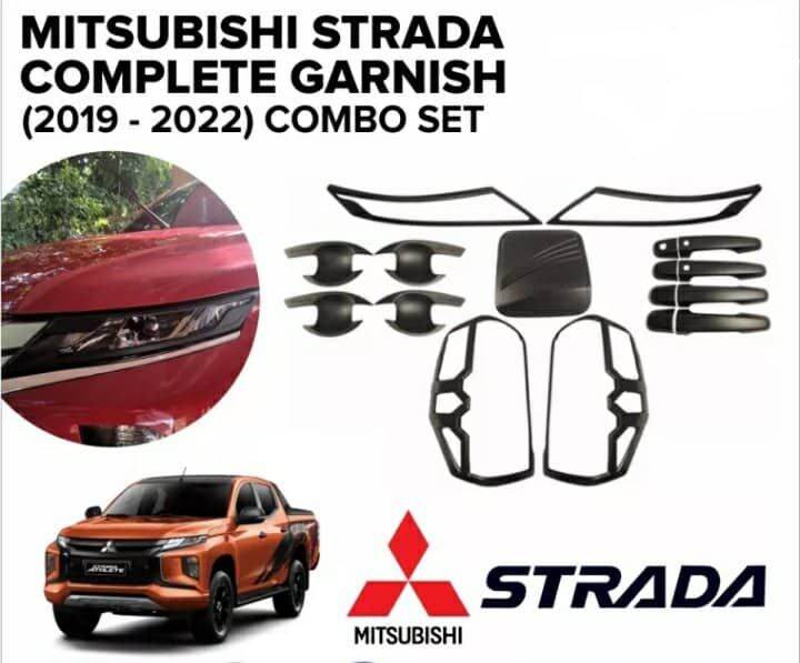 Mitsubishi Strada / Triton 2019-2022 Garnish Combo Set Cover Matte ...
