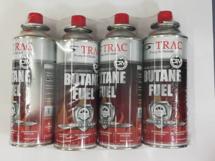TRAC Butane Gas Cartridge 230g x 4 cans Camping | Lazada