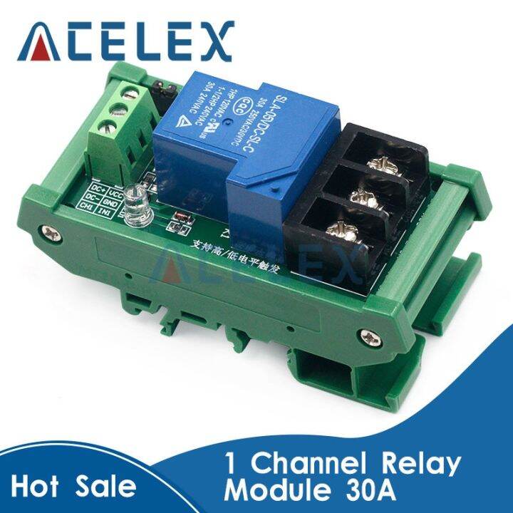 【YP】 5V 12V 24V 1 Channel Relay Module 30A with Optocoupler Isolation Supports High/Low Level ...