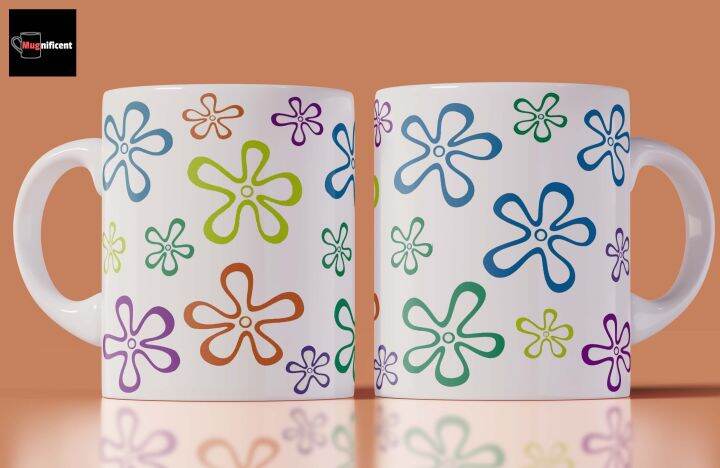 Flower Sky Spongebob Ceramic Mug 300ml High Quality Permanent Print ...