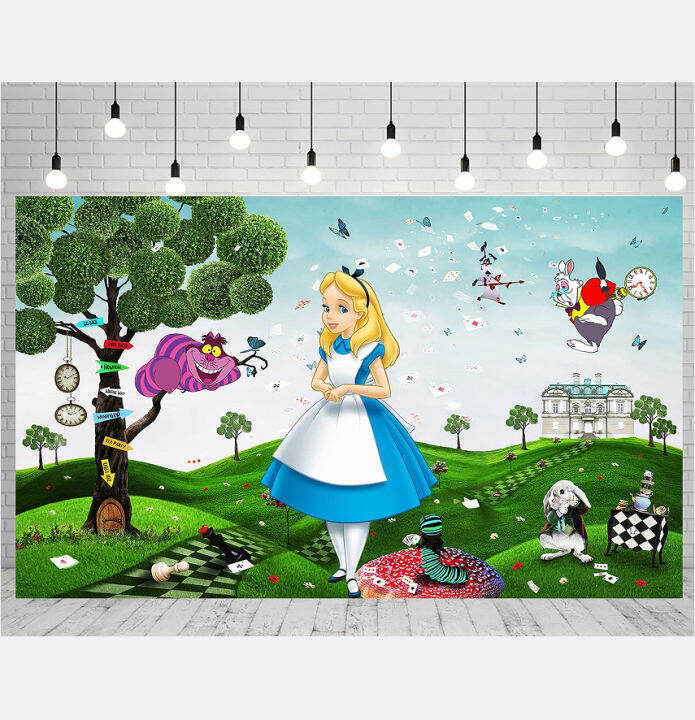 5x3ft Alice Theme Birthday Photography Background Birthday Party ...