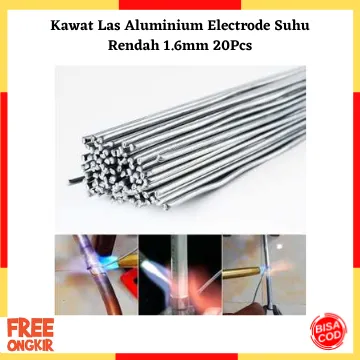 [BISA COD] Kawat Las Aluminium Electrode Suhu Rendah 1.6mm 20Pcs ...