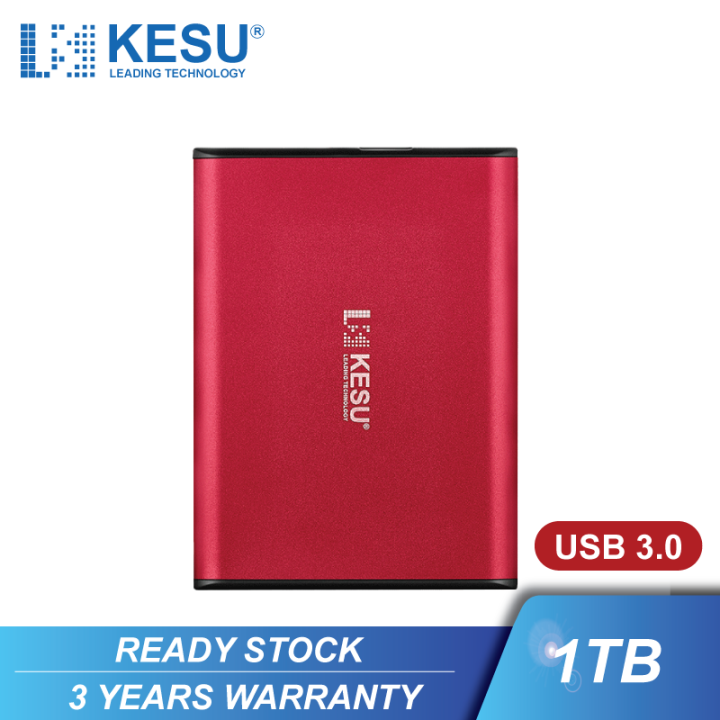 KESU External HDD 80GB-2TB USB 3.0 Aluminum Enclosure 2.5 inch Black (2519A) Portable Hard Disk ...