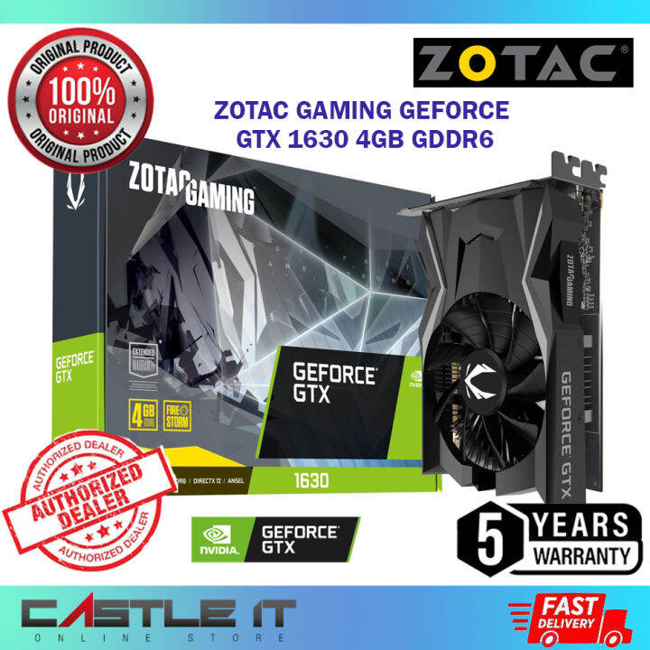 Zotac GTX 1630 4GB GDDR6 Nvidia GeForce GTX1630 4G D6 Gaming GPU ...