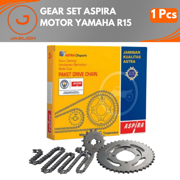 Paket Drive Chain Gearset Komplit Gir Set Rantai Untuk Motor Yamaha R15 ...