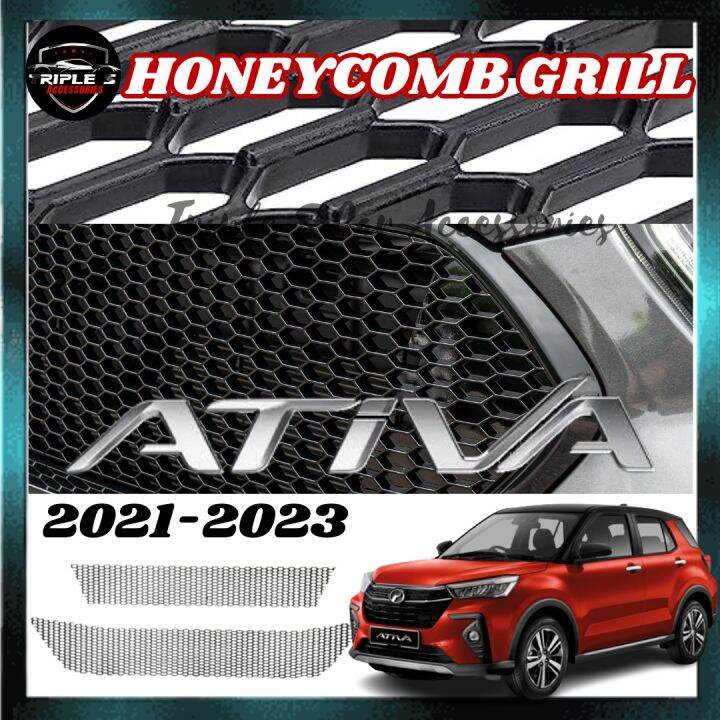 Perodua Ativa Ready Cut Honeycomb Grill Full Set Top Bottom | Lazada