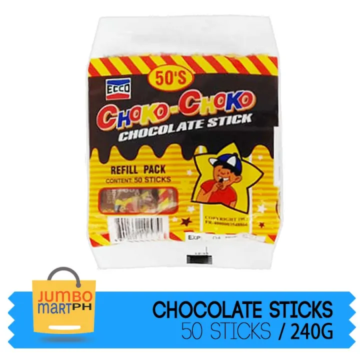 ECCO CHOKO-CHOKO CHOCOLATE STICKS 240G / 50 STICKS | Lazada PH