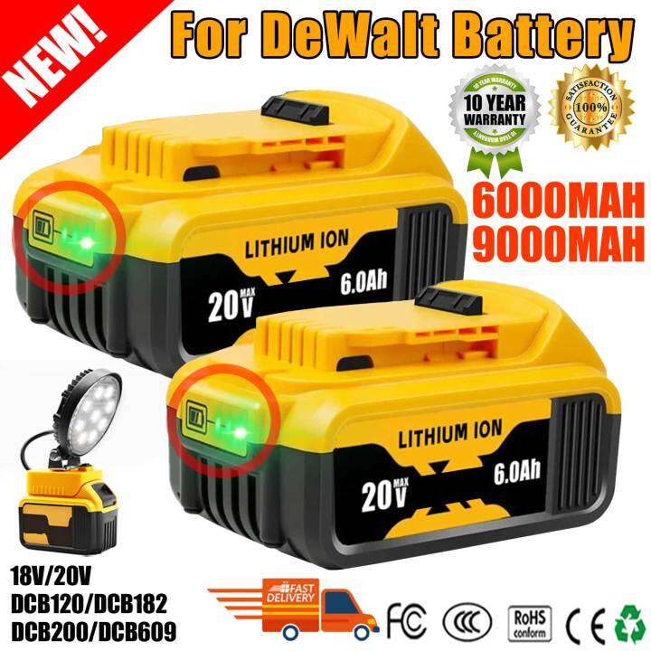 20V 9000MAH For Dewalt DCB200 Compatible with For Dewalt 20V Tools ...