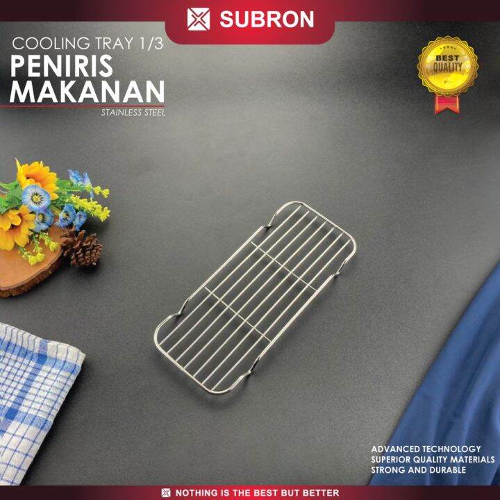 SUBRON Peniris Makanan Multifungsi Cooling Tray Food Pan 1/3 Saringan ...
