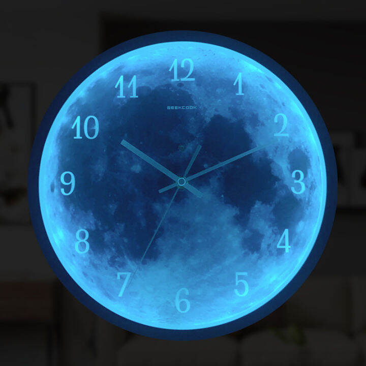 Geekcook clock: star drop blue moon LED luminous sound controlled wall ...
