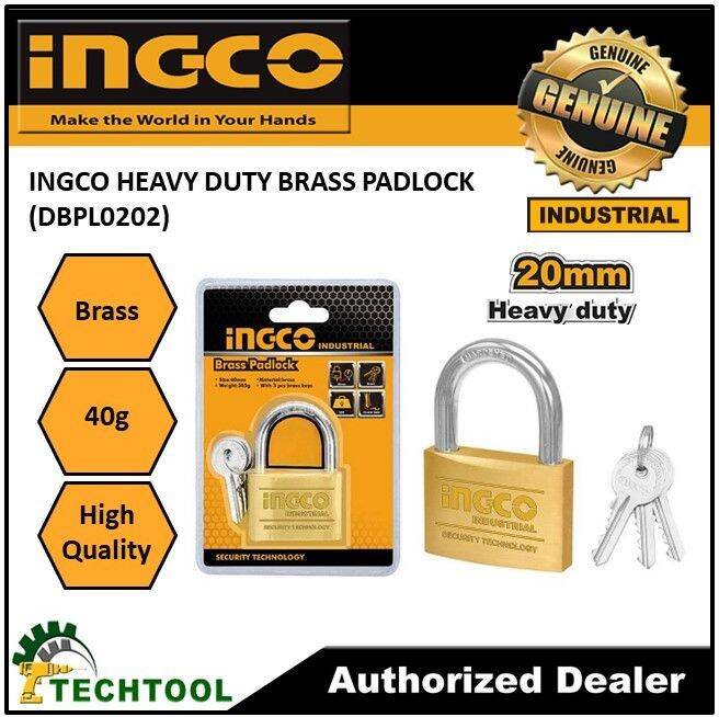 INGCO HEAVY DUTY BRASS PADLOCK 20mm (DBPL0202) | Lazada PH